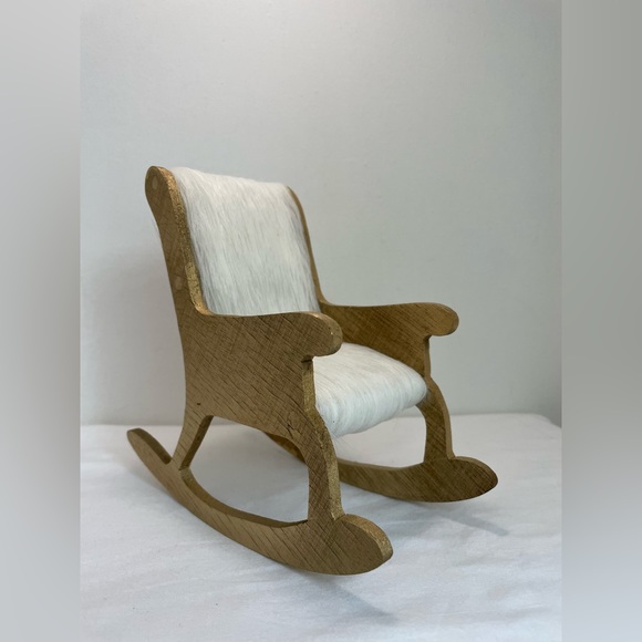 Toys | Vintagestyle Wooden Rocker Miniature Decor | Poshmark